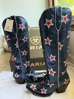 Ariat | Shoes | Ariat Casanova Kneehigh Boots Starlight Blue With Star ...